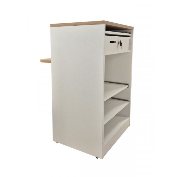 Banque ou comptoir d'accueil simple poste avec meuble écran tablette ...